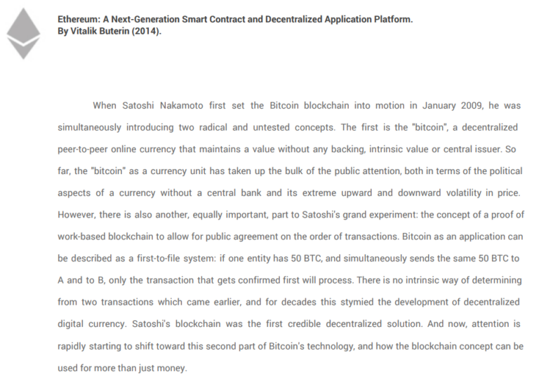 Ethereum’s White Paper Turns 11 Years Old: Reflecting on Its Industry ...