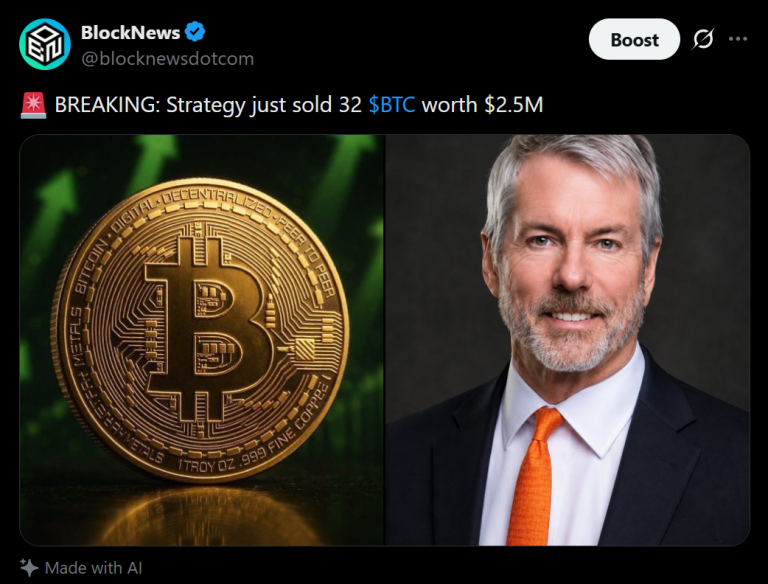 Strategy Bitcoin Sale Raises Questions – Here Is Why The Move May Not ...